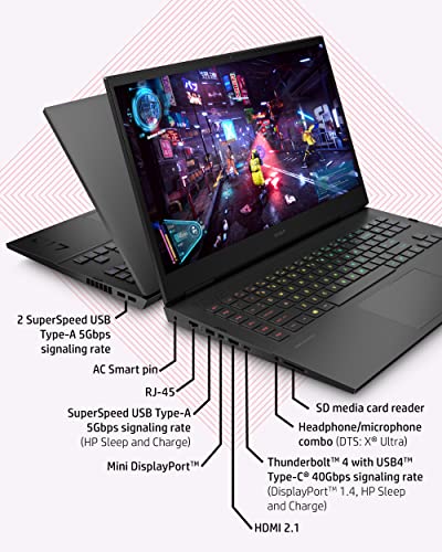 HP OMEN Laptop, IntelCore i7-12700H Processor, NVIDIA GeForce RTX 3070 Ti L Dedicated Graphics, 16 GB RAM Memory, Windows 11home Operating System (17-ck1020nr, Shadow Black)