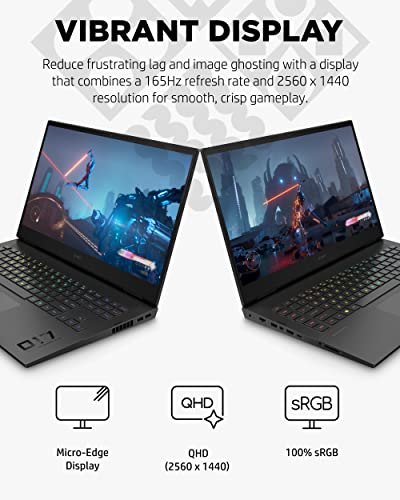 HP OMEN Laptop, IntelCore i7-12700H Processor, NVIDIA GeForce RTX 3070 Ti L Dedicated Graphics, 16 GB RAM Memory, Windows 11home Operating System (17-ck1020nr, Shadow Black)