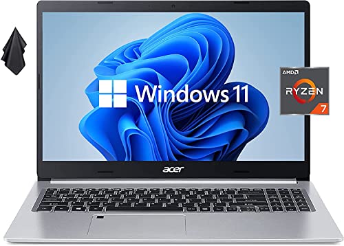 Acer 2022 Aspire 5 Laptop A515: AMD Ryzen 7 5700U Processor, 16GB DDR4 RAM, 1 TB PCIe NVMe SSD, 15.6" Full HD IPS Display, WiFi 6, Backlit Keyboard, Windows 11