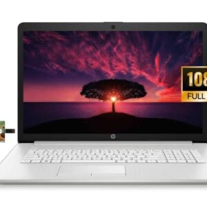 HP 17 Business Laptop Computer, 11th Gen Intel Core i3-1115G4, 17.3" FHD Display, Windows 10 Pro, 12GB RAM, 256GB SSD, WiFi, Bluetooth, Webcam, HDMI, 32GB Durlyfish USB Card