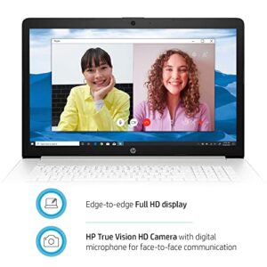 HP 17 Business Laptop Computer, 11th Gen Intel Core i3-1115G4, 17.3" FHD Display, Windows 10 Pro, 12GB RAM, 256GB SSD, WiFi, Bluetooth, Webcam, HDMI, 32GB Durlyfish USB Card