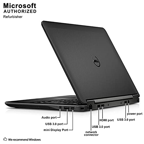 Dell Latitude E7240 12.5in HD Laptop Computer, Intel Core i5-4300U up to 3.0GHz, 8GB RAM, 256GB SSD, HDMI, WiFi 802.11ac, USB 3.0, Bluetooth 4.0, Windows 10 Professional (Renewed)