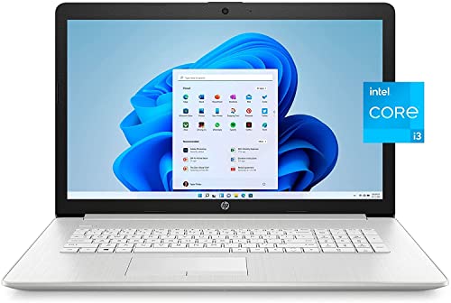 HP 17 Laptop, 11th Gen Intel Core i3-1115G4, 8 GB RAM, 256 GB SSD, 17.3-inch Full HD (1920 x 1080) IPS Display, Windows 11 Home, 802.11ac, Bluetooth, HDMI, Long Battery Life, W/Silmarils Accessories