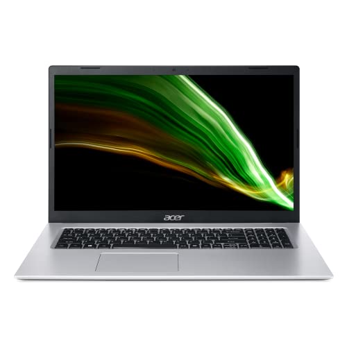 Acer Aspire 3 17.3" FHD IPS High Performance Laptop | 11th Gen Intel Core i5-1135G7 | Windows 10 Home | Silver | with Laptop Stand Bundle (Silver, 8GB RAM | 256GB SSD)