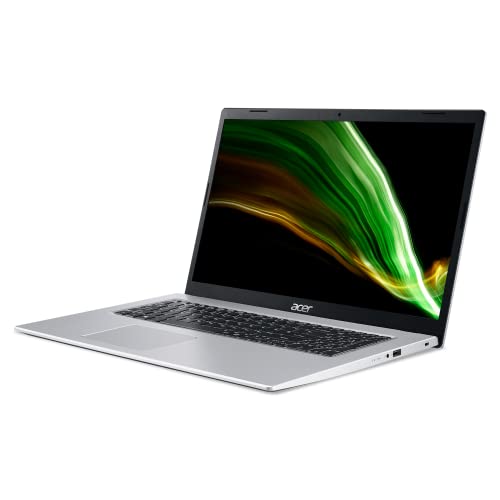 Acer Aspire 3 17.3" FHD IPS High Performance Laptop | 11th Gen Intel Core i5-1135G7 | Windows 10 Home | Silver | with Laptop Stand Bundle (Silver, 8GB RAM | 256GB SSD)