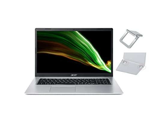 Acer Aspire 3 17.3" FHD IPS High Performance Laptop | 11th Gen Intel Core i5-1135G7 | Windows 10 Home | Silver | with Laptop Stand Bundle (Silver, 8GB RAM | 256GB SSD)