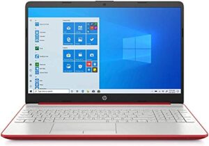 2020 hp 15.6″ hd led display laptop, intel pentium gold 6405u processor, 4gb ddr4 ram, 128gb ssd, hdmi, webcam, wi-fi, windows 10 s, scarlet red