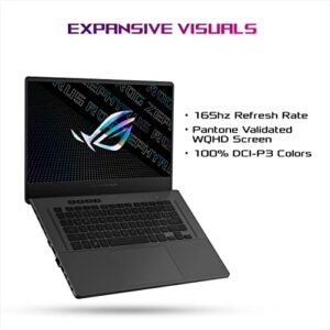 ASUS ROG Zephyrus G15 Ultra Slim Gaming Laptop, 15.6” 165Hz QHD Display, GeForce RTX 3080, AMD Ryzen 9 5900HS, 16GB DDR4, 1TB PCIe NVMe SSD, Wi-Fi 6, Windows 10, Eclipse Gray, GA503QS-BS96Q