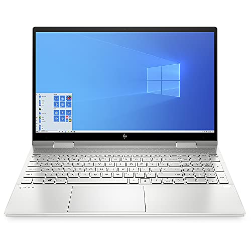 HP Envy x360 15 2-in-1 Laptop I 15.6'' FHD IPS Touchscreen I 11th Gen Intel 4-Core i5-1135G7 (>i7-10710U) I 16GB DDR4 512GB SSD I Fingerprint Backlit USB-C HDMI Win10Pro + 32GB MicroSD Card, Silver