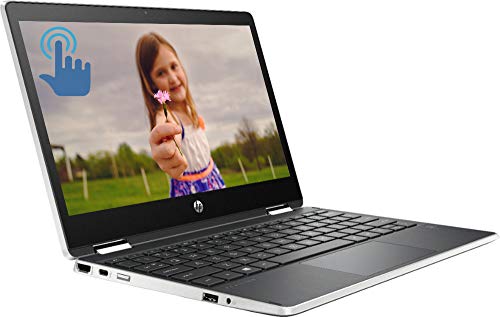 HP Pavilion x360 Premium 2 in 1 Laptop Computer, Intel Quad-Core Pentium Silver N5000 Processor, 11.6" HD IPS Touchscreen Display, 4GB DDR4 128GB SSD, HD Camera B&O USB-C HDMI WiFi BT 4.2 Win 10