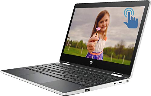 HP Pavilion x360 Premium 2 in 1 Laptop Computer, Intel Quad-Core Pentium Silver N5000 Processor, 11.6" HD IPS Touchscreen Display, 4GB DDR4 128GB SSD, HD Camera B&O USB-C HDMI WiFi BT 4.2 Win 10