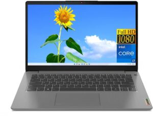 lenovo 2023 newest ideapad 3 laptop, 14 inch fhd ips display, intel core i7-1165g7 quad-core, 20gb ram, 1tb pcie ssd, intel iris xe graphics, fingerprint, wi-fi 6, windows 11 home, arctic grey