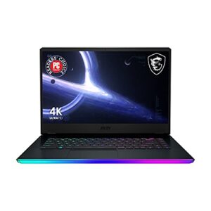 msi ge66 raider 15.6″ uhd 4k anti-glare thin bezel display, intel core i9-11980hk, nvidia geforce rtx3080, 32gb, 2tb nvme ssd, win10, titanium blue (11uh-227)