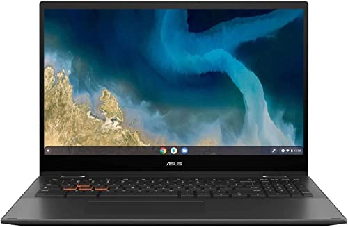 ASUS ChromeBook Flip 15.6" FHD 2-in-1 Touchscreen Laptop, Quad-Core AMD Ryzen 5 3500C (Beat i5-8250U), 8GB DDR4 RAM, 128GB PCIe SSD, WiFi, BT 5.0, Backlit KB, Chrome OS, broag 64GB Flash Drive