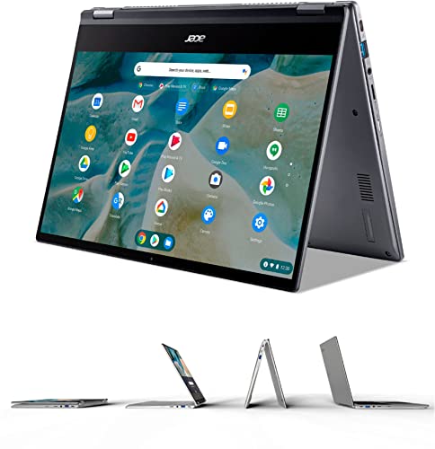 2022 Acer Chromebook Spin 514 2-in-1 Convertible Laptop | 14" FHD Touchscreen | AMD Ryzen 3 3250C Processor | 4GB RAM | 64GB eMMC | USB-C | 10+ Long Battery Life | Backlit KB | Chrome OS | TiTac Card