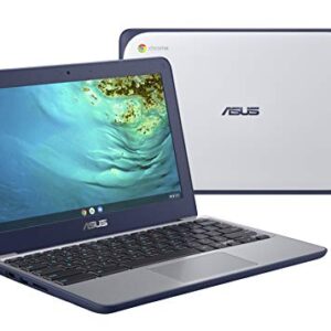 ASUS Chromebook C202XA Rugged & Spill Resistant Laptop, 11.6" HD, 180 Degree, MediaTek 8173C Processor, 4GB RAM, 32GB Storage, MIL-STD 810G Durability, Blue, Education, Chrome OS, C202XA-YB04-BL