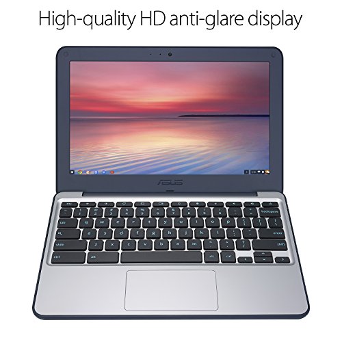 ASUS Chromebook C202XA Rugged & Spill Resistant Laptop, 11.6" HD, 180 Degree, MediaTek 8173C Processor, 4GB RAM, 32GB Storage, MIL-STD 810G Durability, Blue, Education, Chrome OS, C202XA-YB04-BL