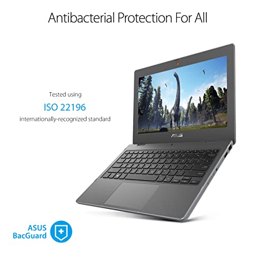 ASUS BR1100 Laptop, 11.6" HD Anti-Glare Display, 180 Degree, Celeron N4500, 4GB, 64GB SSD, MIL-STD 810H Durability, Tamper/Spill-Resistant Keyboard, TPM 2.0, Windows 10 Pro, Dark Grey, BR1100CKA-502Y