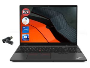 lenovo thinkpad t16 business laptop, 16″ wuxga (1920×1200) ips touchscreen, core i7-1260p, windows 11 pro, 32gb ram 1tb ssd, wi-fi 6, thunderbolt 4, rj45, fingerprint reader, backlit keyboard, td usb