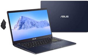 asus 2022 l410 thin light student laptop computer, 14″ fhd display, intel celeron processor, 4gb ram, 512 gb storage, 12hours battery, backlit keyboard, windows 10 + 1 year microsoft 365, star black