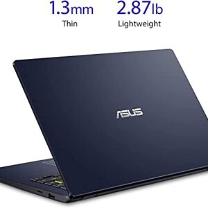 ASUS 2022 L410 Thin Light Student Laptop Computer, 14" FHD Display, Intel Celeron Processor, 4GB RAM, 512 GB Storage, 12Hours Battery, Backlit Keyboard, Windows 10 + 1 Year Microsoft 365, Star Black