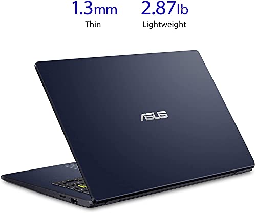 ASUS 2022 L410 Thin Light Student Laptop Computer, 14" FHD Display, Intel Celeron Processor, 4GB RAM, 512 GB Storage, 12Hours Battery, Backlit Keyboard, Windows 10 + 1 Year Microsoft 365, Star Black