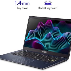 ASUS 2022 L410 Thin Light Student Laptop Computer, 14" FHD Display, Intel Celeron Processor, 4GB RAM, 512 GB Storage, 12Hours Battery, Backlit Keyboard, Windows 10 + 1 Year Microsoft 365, Star Black