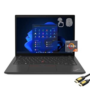 lenovo thinkpad t14 gen 3 touch laptop, 14″ wuxga ips touchscreen, amd 6-core ryzen 5 pro 6650u (beat i7-1255u), 16gb ram, 512gb pcie ssd, usb-c, wifi6, backlit, fp reader, sps hdmi cable, win 11 pro