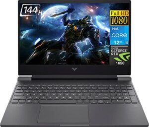 hp victus gaming laptop, 15.6 inch fhd 144 hz display, intel core i5-12450h, 16gb ram, 1tb ssd, nvidia geforce gtx 1650, wi-fi 6, windows 11 home, bundle with jawfoal