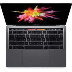 apple 13in macbook pro, retina, touch bar, 3.1ghz intel core i5 dual core, 8gb ram, 256gb ssd, space gray, mpxv2ll/a (renewed)