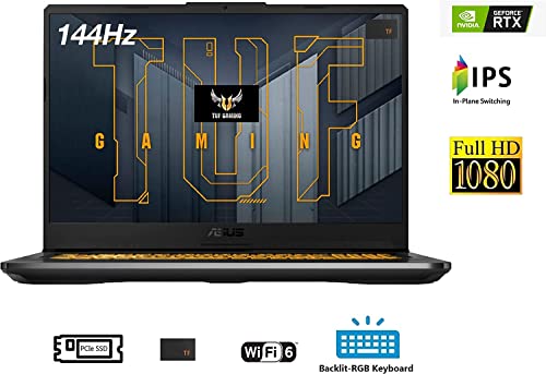 ASUS Newest TUF Premium Gaming Laptop: 17.3" FHD 144Hz IPS Display, Intel Gaming H Core i5-11260H, 32GB RAM, 2TB SSD+1TB HDD, NVIDIA GeForce RTX 3050, Wifi6, Backlit-KYB, DTS, Win10H, TF