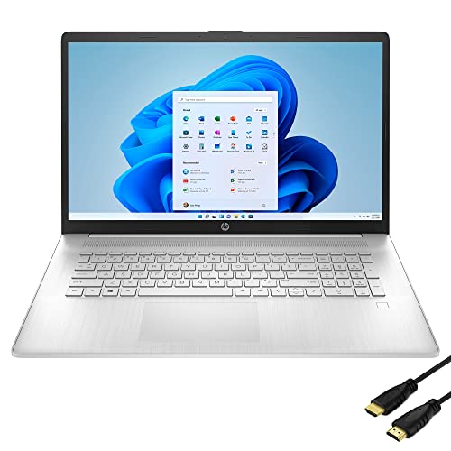 2021 Newest HP 17.3" HD+ Business Laptop, 11th Gen Intel i3-1115G4, Lightweight, Fast Charge, Bundle with HDMI, Windows 11 Home, Silver (16GB | 512GB SSD, HD+)