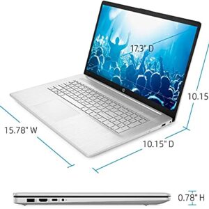 2021 Newest HP 17.3" HD+ Business Laptop, 11th Gen Intel i3-1115G4, Lightweight, Fast Charge, Bundle with HDMI, Windows 11 Home, Silver (16GB | 512GB SSD, HD+)