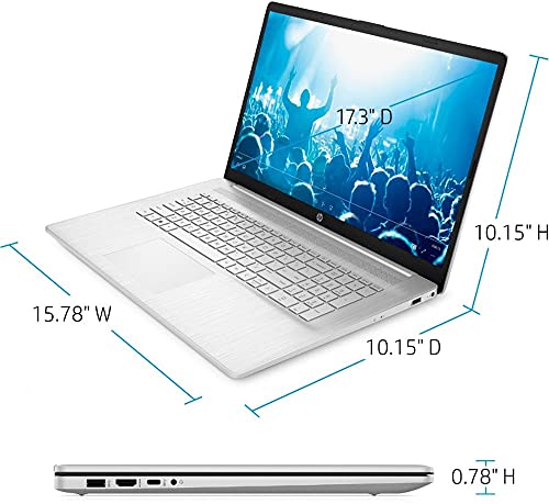 2021 Newest HP 17.3" HD+ Business Laptop, 11th Gen Intel i3-1115G4, Lightweight, Fast Charge, Bundle with HDMI, Windows 11 Home, Silver (16GB | 512GB SSD, HD+)