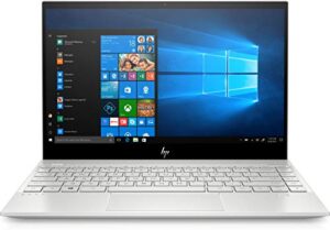 hp envy laptop, 13.3″ full hd screen, intel core i5-8265u quad-core processor, 8gb ram, 256gb ssd, wi-fi, bluetooth, webcam, backlit keyboard, fingerprint reader, windows 10, silver (non-touchscreen)