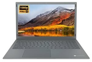 gateway 15.6” fhd ultra slim notebook, intel pentium silver quad core, 4gb ram, 384gb storage, tuned by thx audio, 1.0mp webcam, hdmi, windows 10 s, microsoft 365 personal 1-year, black, gwtn156