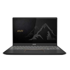 msi summit e14 a11scs-088 14″ uhd ultra thin and light professional laptop intel core i7-1185g7 nvidia geforce gtx1650ti max-q 16gb ddr4 1tb nvme ssd win10pro, ink black