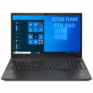 lenovo newest thinkpad e15 gen 2 15.6″ ips fhd business laptop, intel 4-core i5-1135g7, 32gb ram 2tb ssd, iris xe graphics, wifi 6, thunderbolt4, hdmi, rj45, backlit keyboard, fingerprint, win11 pro