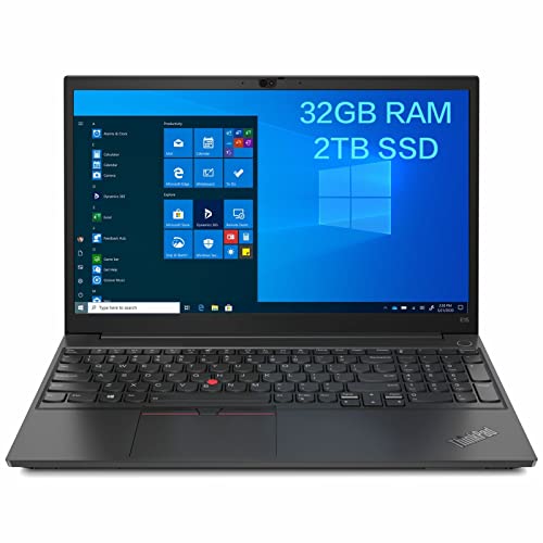 Lenovo Newest ThinkPad E15 Gen 2 15.6" IPS FHD Business Laptop, Intel 4-Core i5-1135G7, 32GB RAM 2TB SSD, Iris Xe Graphics, WiFi 6, Thunderbolt4, HDMI, RJ45, Backlit Keyboard, Fingerprint, Win11 Pro