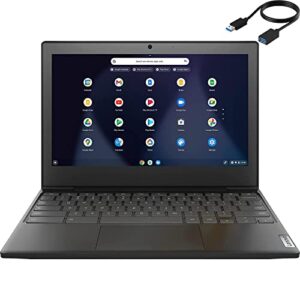 lenovo ideapad 3 chromebook 11.6″ laptop computer, intel celeron n4020, 4gb lpddr4 ram, 64gb emmc, 802.11ac wifi, bluetooth 4.2, type-c, black, chrome os, broag 3feet usb extension cable