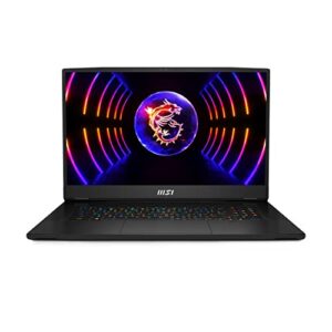 msi titan gt77 17.3″ uhd 144hz mini led: intel core i9-13980hx, rtx 4090, 128gb ddr5, 4tb nvme ssd, thunderbolt 4, usb-type c, cooler boost titan, win 11 pro: core black 13vi-042us