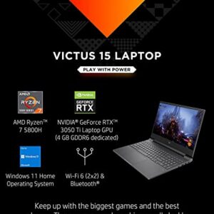 HP Victus Gaming Laptop 2022 Newest, 15.6 inch FHD Display, AMD Ryzen 7 5800H(Beat i7-11800H) 8 Core, NVIDIA GeForce RTX 3050 Ti, 16GB RAM, 1TB SSD, WiFi, Windows 11 Home, Bundle with JAWFOAL