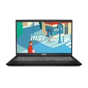 msi modern 15 15.6″ laptop: intel core i5-1155g7, intel iris xe, 16gb ddr4, 1tb nvme ssd, 180-degree lay-flat, usb type-c, microsd card reader, win 11 pro: classic black b11m-023us