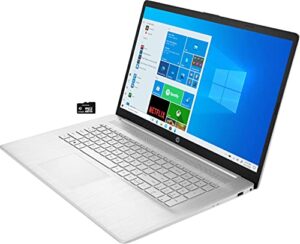 2021 hp 17.3″ laptop computer 11th gen intel core i3-1115g4 (beats i5-8265u) 16gb ram 1tb hdd hd+ display usb-c wifi hdmi webcam win10 + goldoxis sd card