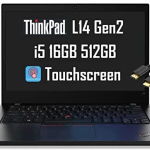 Lenovo ThinkPad L14 Gen 2 14" FHD Touchscreen (Intel i5-1135G7, 16GB RAM, 512GB PCIe SSD (> i7-1065G7)) Business Laptop, IPS Anti-Glare, Thunderbolt 4, Webcam, Wi-Fi 6E, IST HDMI, Win 10 / Win 11 Pro