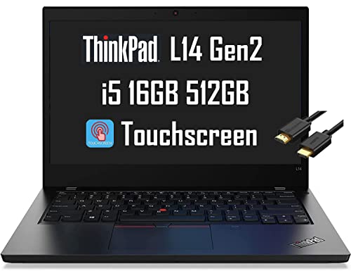 Lenovo ThinkPad L14 Gen 2 14" FHD Touchscreen (Intel i5-1135G7, 16GB RAM, 512GB PCIe SSD (> i7-1065G7)) Business Laptop, IPS Anti-Glare, Thunderbolt 4, Webcam, Wi-Fi 6E, IST HDMI, Win 10 / Win 11 Pro