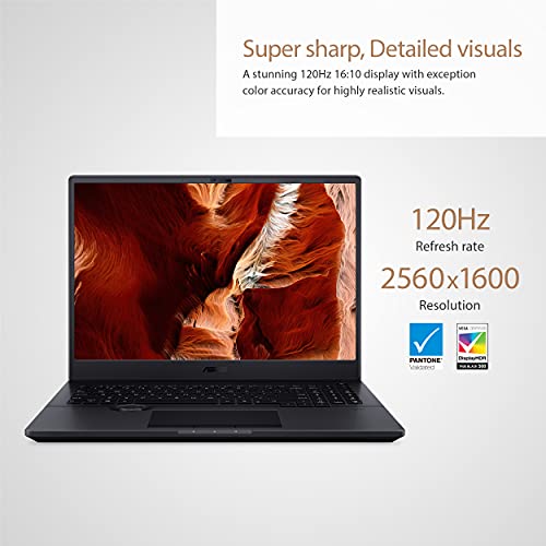 ASUS ProArt StudioBook 16 Laptop, 16” 2560x1600 120Hz Display, AMD Ryzen 7, 32GB DDR4, 1TB PCIe SSD, Nvidia Geforce RTX 3060, Windows 11 Home, H5600QM-AH78, Star Black