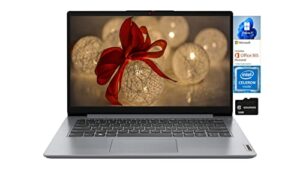 lenovo ideapad 1i 14″ hd laptop computer, dual-core intel celeron n4020, 4gb ram, 64gb emmc, hdmi, wifi, bluetooth, type-c, webcam, long battery, 1-year microsoft 365, win 11s, goldoxis 32gb sd card