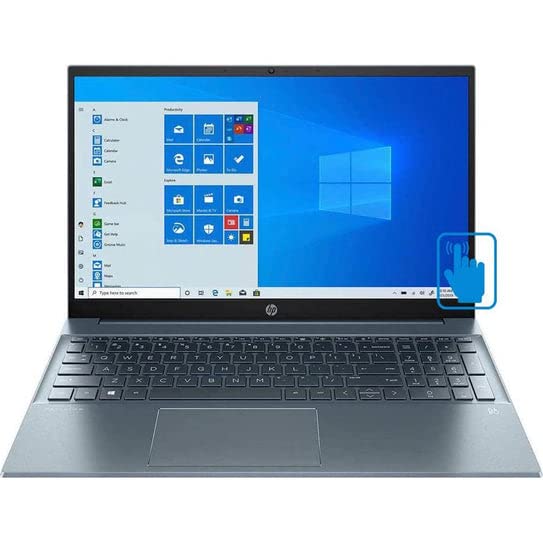 HP 2022 Pavilion 15.6" IPS FHD Touchscreen Laptop Intel 12th 10-Core i7-1255U Iris Xe Graphics 32GB RAM DDR4 1TB NVMe SSD USB-C WiFi AX BT HDMI Webcam Backlit Keyboard Windows 11 Pro w/Free 32GB USB