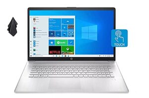 2022 hp pavilion 17 laptop, 17.3″ hd+ touch display, amd ryzen3 3250u processor, 16 gb ram, 256 gb ssd + 1tb hdd, wifi, long battery life, windows 10 + one year of office365, silver (latest model)